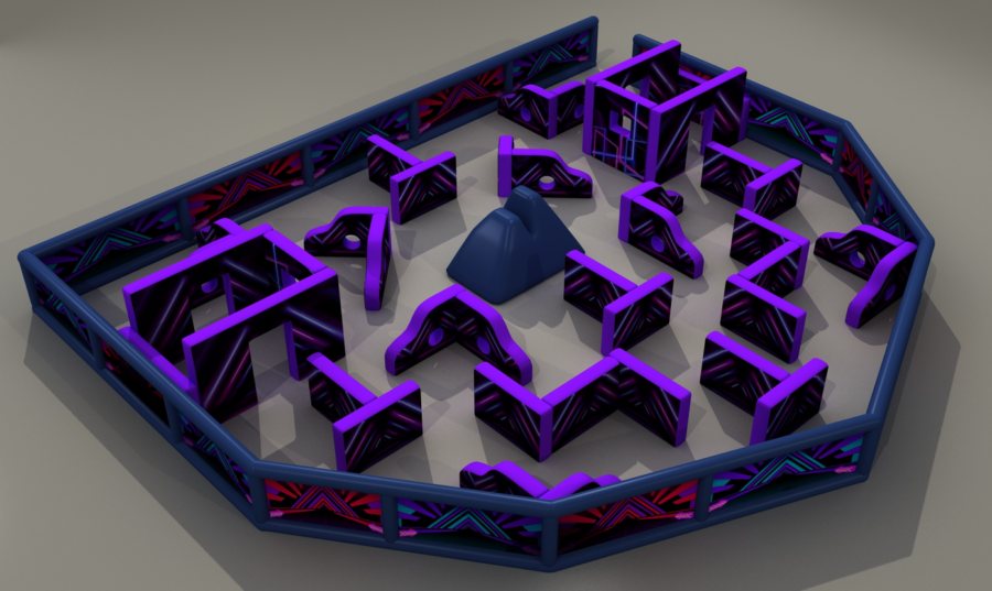 Cyberpunk Battle Inflatable Laser Tag Arena - Minyefun